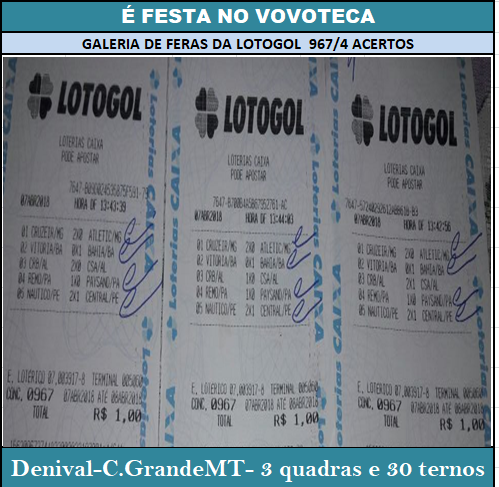 Lotogol 967:Programação/966:Resultados// 968:Programação – LOTECA ...