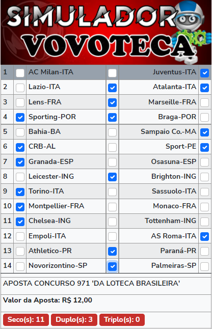 971 extra sab – LOTECA:VOVOTECA SHOW DE INFORMAÇÕES